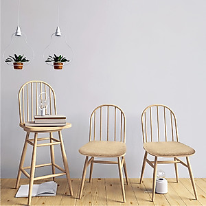 PAGGED Khaki Foam Seat Cushions Kitchen Chairs Pads for Dining Chairs Non Slip Office Seat Cushions Washable U Shaped Soft Thick Large Metal Wooden Chair Cushions,17" x 15"