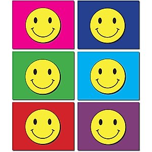Small World Greetings Bright Colorful Happy Cards 12 Count- Blank Inside - 5.5" x 4.25" - Thinking of You, Encouragement, Thank You, Birthday and More for Students, Employees, Kids, Friends or Family