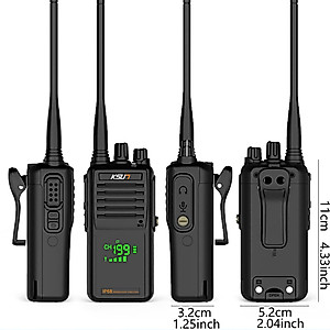 Handheld Two-Way VHF Marine Radio IP68 Waterproof LED Screen International Marine Channels 136-174 MHz 8000 mAh Battery KSUN P85