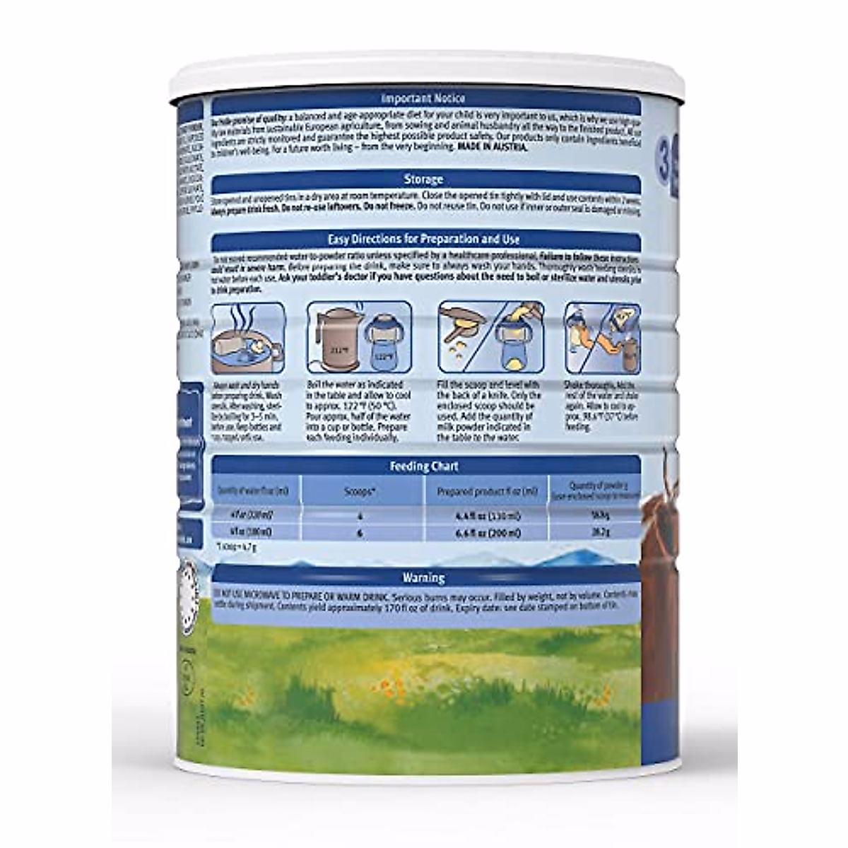 Holle Non-GMO - European Whole Milk Toddler Drink - with DHA for Healthy Brain Development - 1 Year & Up