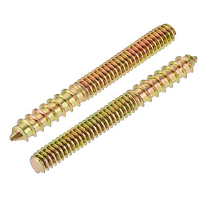 uxcell 1/4-20 x 2-1/4" Hanger Bolts Double Head Dowel Screw for Wood Furniture 10pcs