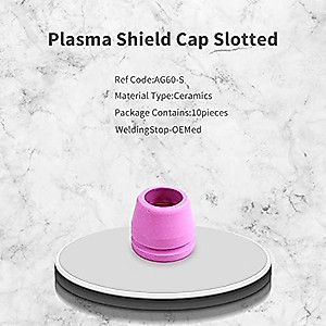 WeldingStop Plasma Consumables Kit for Primeweld CUT50 CUT50DP CT520 CT520DP Plasma Cutter AG-60 Torch (1.0mm .040'' Tip)