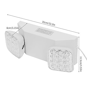 sertheha 6PCS LED Emergency Lights, Two Head Adjustable Emergency Lighting Fixtures with Battery Backup,Commercial Emergency Exit Light Safety Lamp Emergency Exit Sign Wall Mount