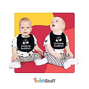 Drinking Buddies Unisex Bibs - Twins Baby Bibs For Boys and Girls