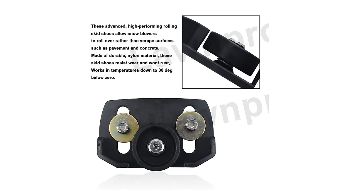 High-Performance Snow Blower Rolling Skid Shoes - 2-Pack