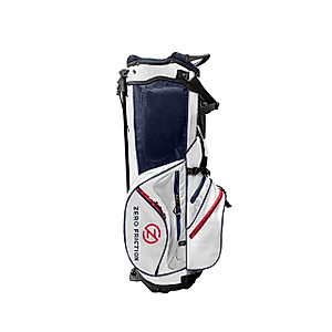 Zero Friction White Golf Stand Bag, Bonus 40" Golf Towel & Men's Universal-Fit Golf Glove Included