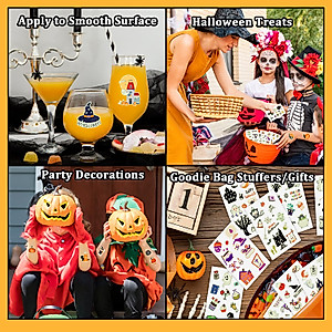 Partywind 170 Glow Styles Halloween Tattoos for Kids Party Favors, Halloween Kids Treats for Party Decorations Goodie Bag Stuffers, Pumpkin Skeleton Party Supplies for Trick or Treat Games