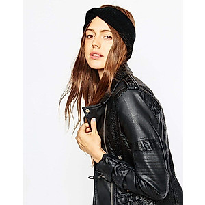 Huachi Turban Headbands for Women Wide Head Wraps Knotted Elastic Teen Girls Yoga Workout Solid Color Hair Accessories, 6 Pack