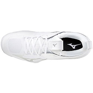 Mizuno Men's Wave Momentum 2 Volleyball Shoe | Indoor Court Shoe | White/Silver | US Men's 12