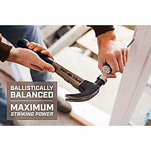 Spec Ops Tools Fiberglass Hammer, 20 oz, Curved Claw, Shock-Absorbing Grip, 3% Donated to Veterans