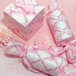 LIAPAWPAW Pink Bow Tissue Paper, Cute Girly Gift Wrapping Tissue Paper For Gift Bags Packaging, Matte Gift Wrap Tissue For Birthday Wedding Holiday Christmas Party Decor Art Crafts,30 Sheets 20x14inch