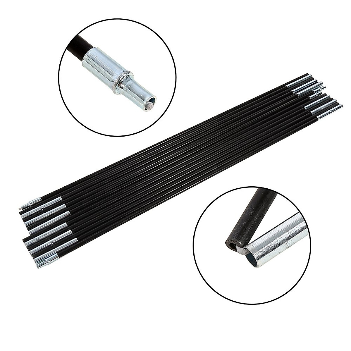 Tent Pole, 3. Fiberglass Camping Tent Support Rod Frames Portable Lightweight Fiber Glass Camp Tarp Bar Double Tent Pole for Outdoor Camping Hiking Fishing Backpacking