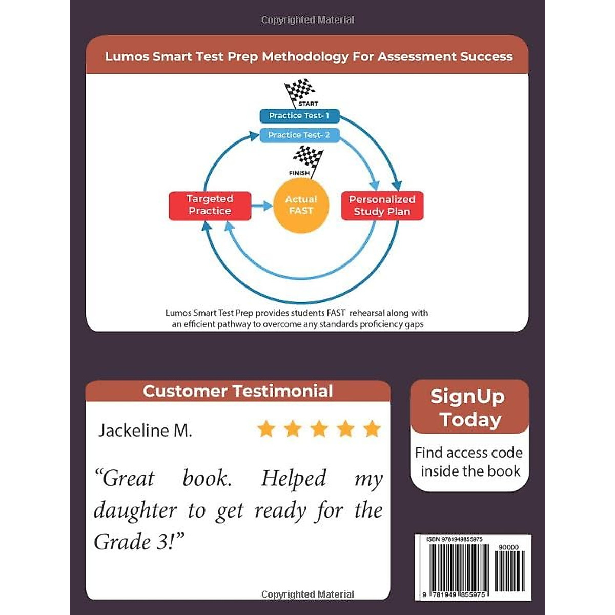 Florida Assessment of Student Thinking (FAST) Test Prep: Grade 3 English Language Arts Literacy (ELA) Practice Workbook and Full-length Online Assessments: FAST Study Guide