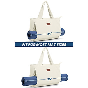 Ewedoos Yoga Bag Large Yoga Mat Bag Gym Duffle Bag Sports Tote Bag and Carriers Fits All Your Stuff for Yoga Travel Gym