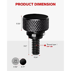 Amazicha Gloss Black 304 Stainless Steel Seat Bolt Screw for Harley Davidson 1996-2024