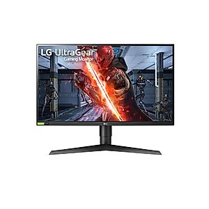LG 27” 27GN75B-B HDR10 IPS FHD 1ms Ultragear™ Gaming Monitor with 240Hz Refresh Rate, Adaptive-Sync (FreeSync™) Technology & is Compatible with NVIDIA G-Sync®,Black