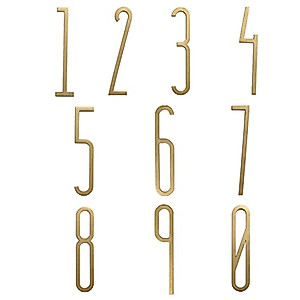 Retro Brass Digital Letter, Self-adhesive House Number Door Sign, DIY Wall Decoration Of Home Hotel Room, Metal Numbers, 1pcs (Color : Digit-3)