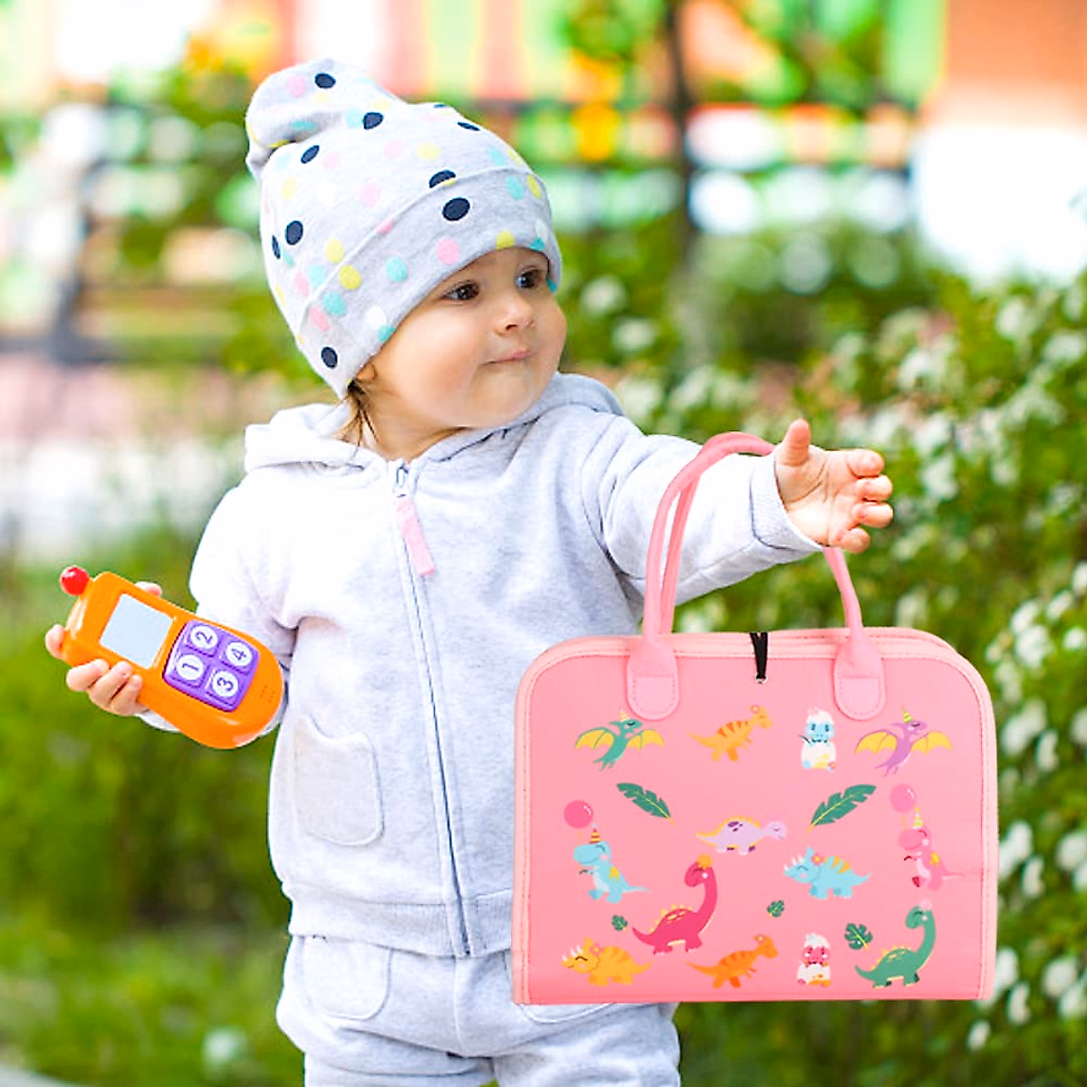 fyjous Busy Board for 1 Year Old, Montessori Busy Board Toys for Toddlers 1 2 3 4 Years Old Sensory Toys Quiet Book for Toddler Girls Educational Activity Airplane Car Travel Toys Birthday