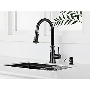 AguaStella ASF42ORB Built in Soap Dispenser Oil Rubbed Bronze for Kitchen Sink with Soap Bottle Countertop Pump