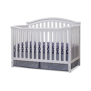 Sorelle Furniture Berkley Crib, Classic 4-in-1 Convertible Crib, Made of Wood, Non-Toxic Finish, Wooden Baby Bed, Toddler Bed, Child’s Daybed and Full-Size Bed, Nursery Furniture - White