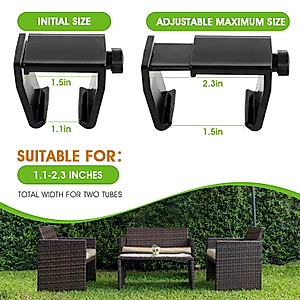 Adjustable Outdoor Furniture Clips Patio Sofa Clips,Sectional Sofa Furniture Chair Clips,Rattan Furniture Clamps Wicker Chair Fasteners, Connect The Sectional or Module Outdoor Couch Patio Furniture