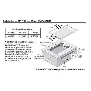 Empava 30” Electric Stove Induction Cooktop with 4 Power Boost Burners Smooth Surface Vitro Ceramic Glass in Black, 30 Inch