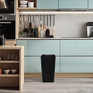 Gainhope 3-Pack 4.5 Gallon Plastic Small Trash Can Wastebasket, Black Garbage Container Bin for Under Desk, Office, Bathroom, Living Room, Classroom