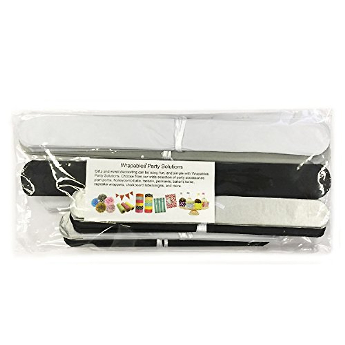 Wrapables® Set of 9 Tissue Pom Pom Party Decorations for Weddings, Birthday Parties Baby Showers and Nursery Decor, Black/Silver/White