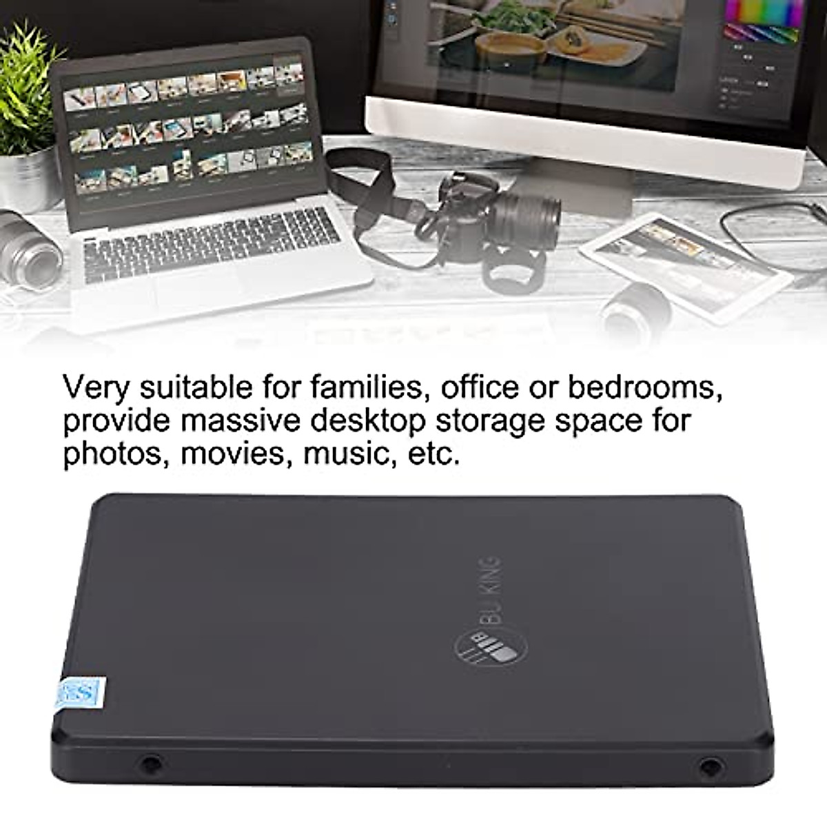 JINDI Solid State Drive, Long Service Life High Speed Transmission Mobile Hard Drive ECC Intelligent Error Correction for Desktop for Laptop(#4)