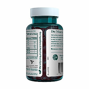 NEURIVA Brain Supplement for Memory & Focus with Phosphatidylserine & Neurofactor, Caffeine-Free Gummies