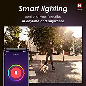 helloify GU10 LED Smart, WiFi Light Bulb Compatible with Alexa Google Home, RGBCW Color Changing, Cool Warm White Light Dimmable, No Hub Required, 40W Equivalent, RGB+2700K-6500K, 2PCS