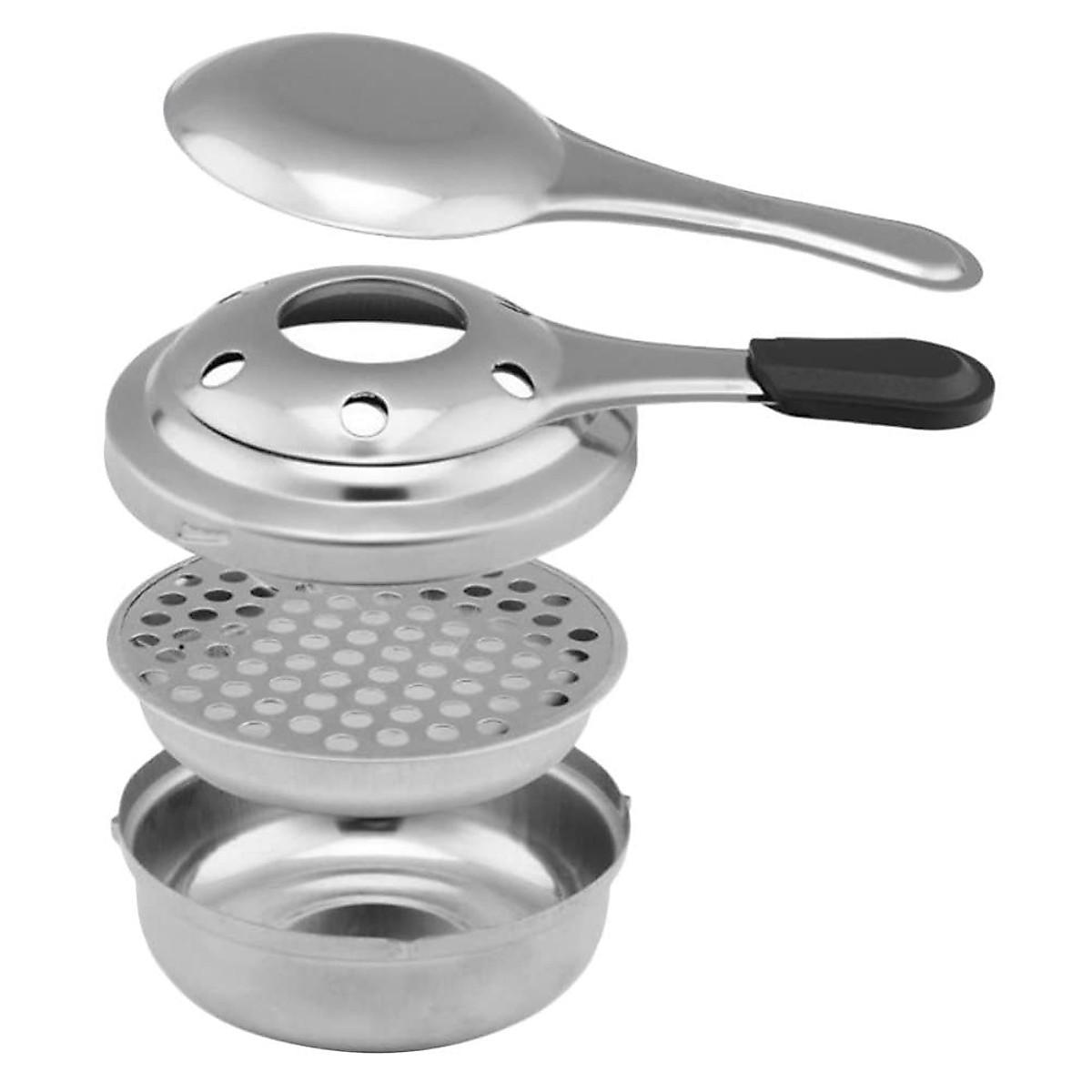 DOITOOL Stainless Steel Fuel Holder with Cover, Fuel Holder for Chafers with Cover and Handle for Chafing Dishes, Buffet Barbecue Party Events