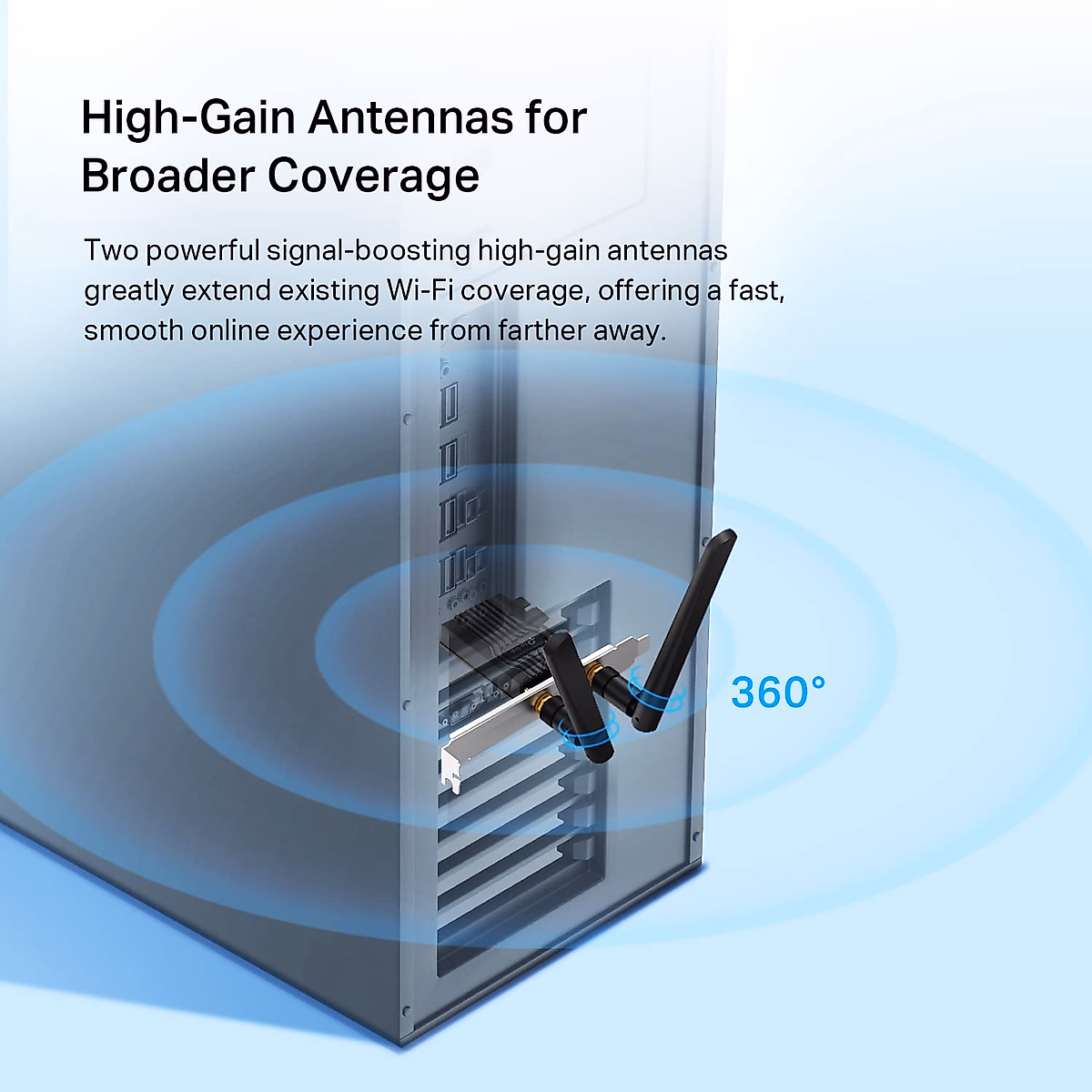 TP-Link WiFi 6 PCIe WiFi Card for Desktop PC AX3000 (Archer TX55E), Bluetooth 5.2, WPA3, 802.11ax Dual Band Wireless Adapter with MU-MIMO, Ultra-Low Latency, Supports Windows 11, 10 (64bit) Only