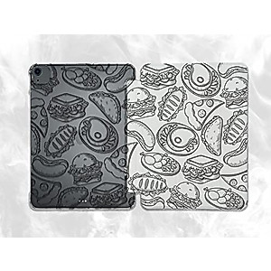 Pizza Fast Food Burger Pattern case Compatible with iPad Mini Air Pro 7.9 8.3 9.7 10.2 10.9 11 12.9 inch Pattern Cover New 2022 2021 Trifold Stand 3 4 5 6 7 8 9 Generation 513 (10.2" 7/8/9 gen)
