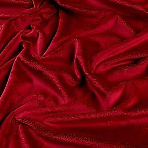 Shannon Minky Solid Cuddle 3 Crimson, Fabric by the Yard