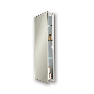 Jensen 663BC Low Profile Narrow Body Medicine Cabinet with Polished Mirror, 15-Inch by 36-Inch