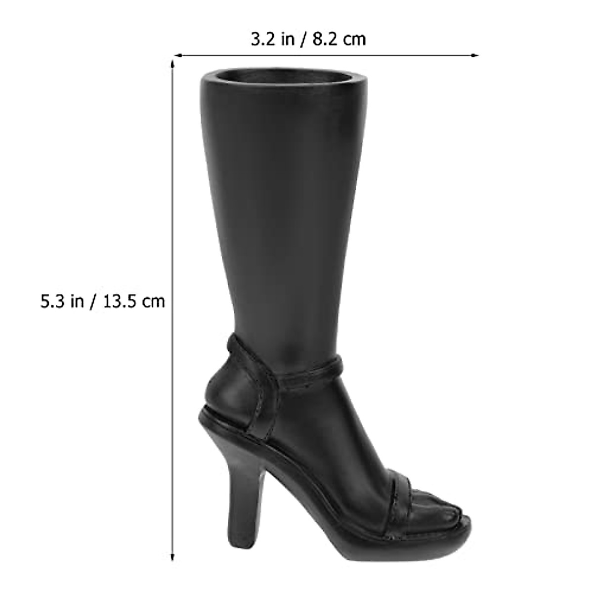 DOITOOL High Heel Flower Pot High Heel Shaped Succulent Planter Resin Shoes Plant Nursery Pot Cactus Pot Lightweight Bonsai Pot Plant Container Black