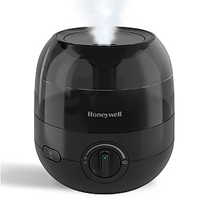 Honeywell Mini Cool Mist humidifier, Easy to Fill and Clean, humidifier for small Bedroom, Kids Rooms, or office. Ultra Quiet Operation and Auto Shut-Off - Black, HUL525B