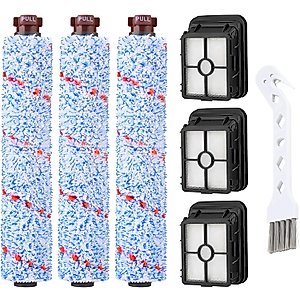 JORAIR Replacements Compatible with Bissell CrossWave, 3 Multi-Surface Brush Roll 1868 + 3 Vacuum Filter 1866 Vacuum Filter, Compare to Part 1608683, 160-8683, 1608684