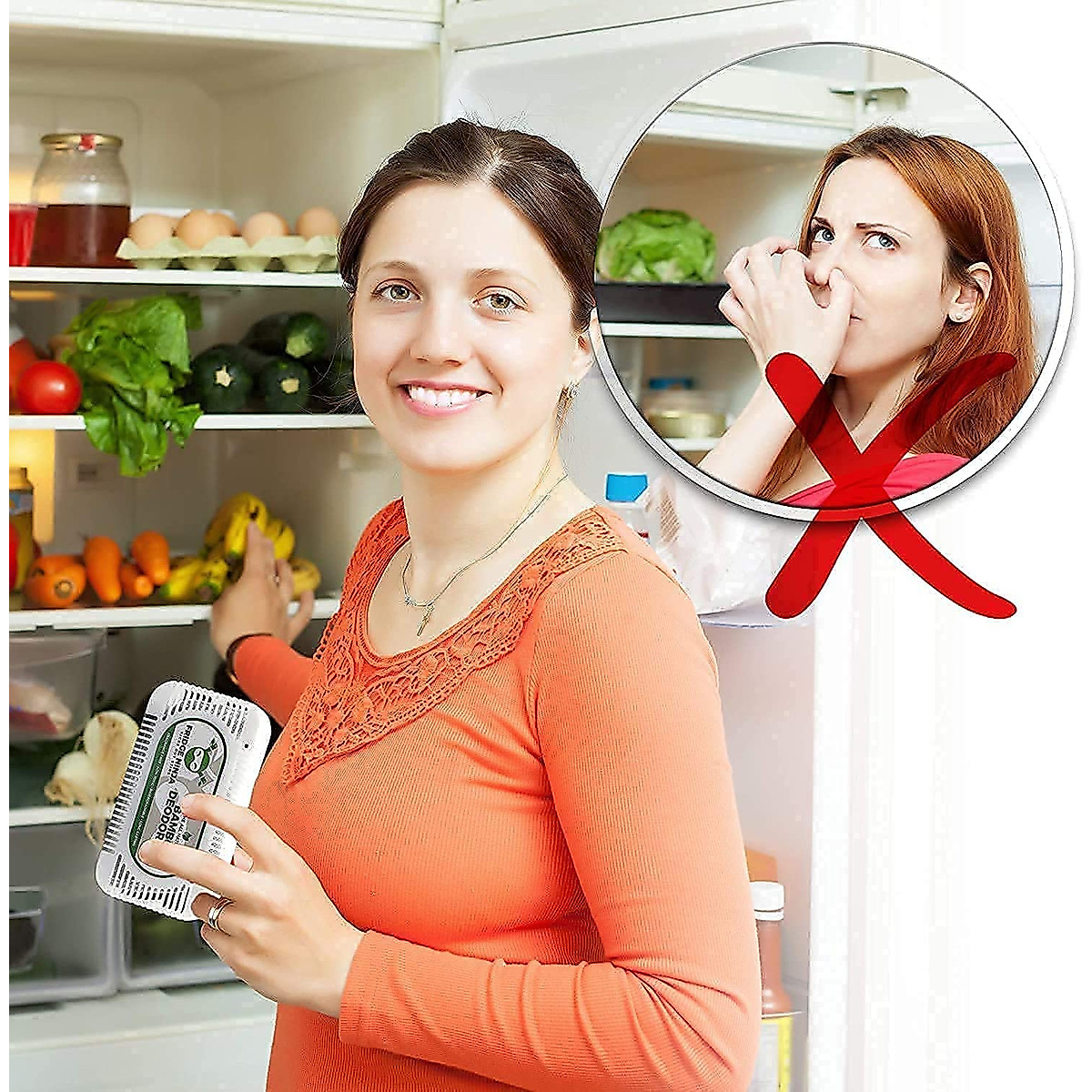 Refrigerator Deodorizer and Odor Eliminator (2 Pack) & Shoe Deodorizer and Odor Eliminator (2 Pack)