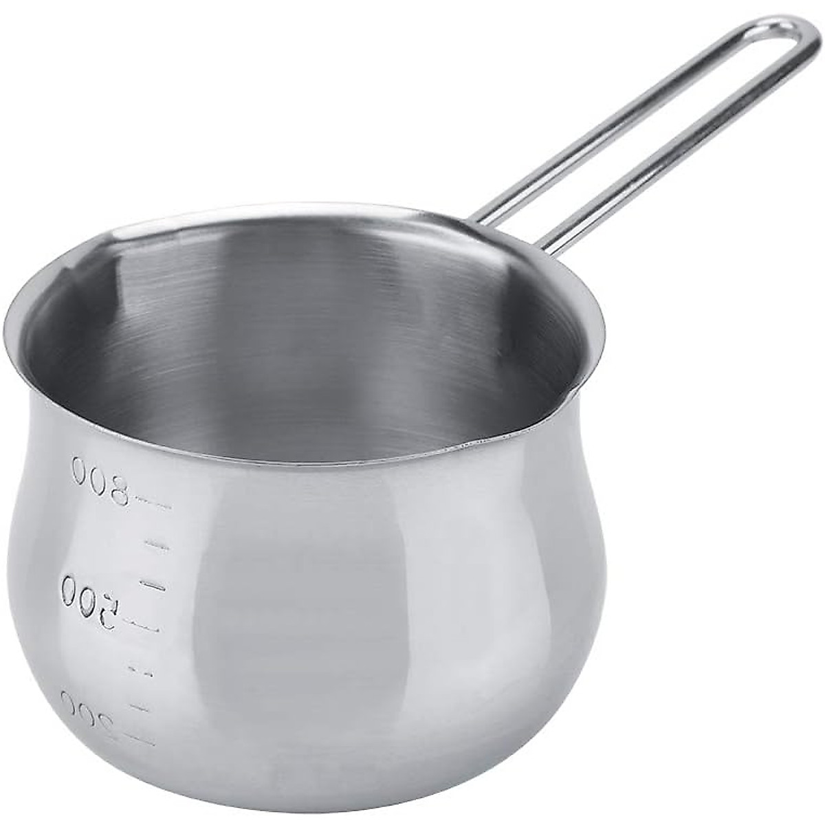 Haofy Stainless Steel Milk Pot, Butter Cheese Chocolate Melting Pot, Coffee Warming Pot with Dual Pour Spout, Small Saucepan, Kitchen Cooking Baking Pot for Melting Chocolate Butter