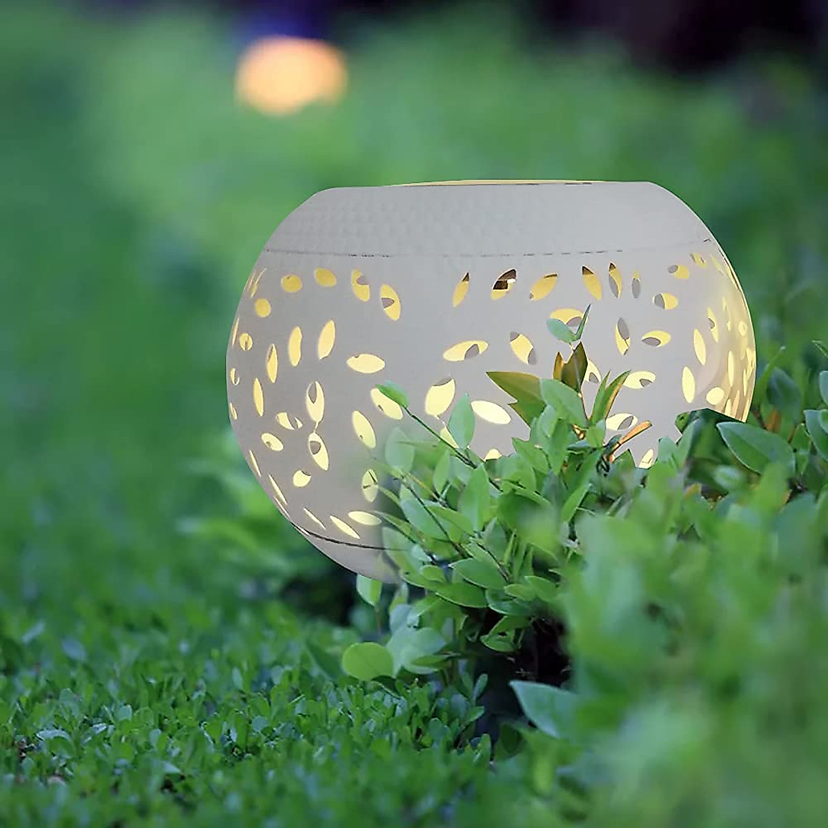 BWWNBY Solar Table Lantern, Outdoor Waterproof Dancing Flickering Flame Solar Powered LED Light, Desktop Decorative Lamp Auto On/Off Lighting Dusk to Dawn for Garden Pathway Yard Patio