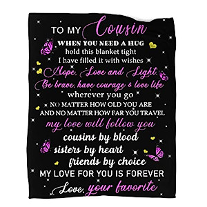 Cousin Gifts for Women to My Cousins Blanket Throws Best Cousin Gifts for Birthday Christmas Thanksgiving 50 "x60