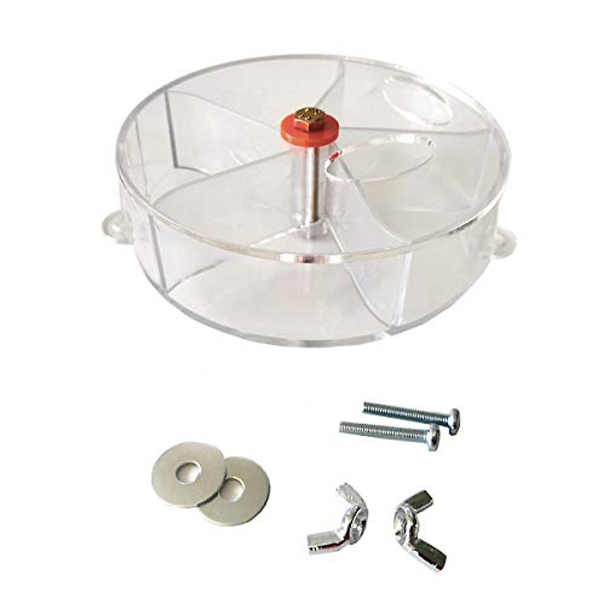 Bird Creative Foraging System Wheel Seed Food Ball Rotate Training Toy for Small and Medium Parrots Parakeet Cockatiel Conure (Clear)