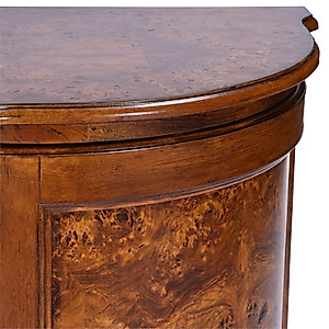 BOWERY HILL Transitional Wood Top Green Finish Corner Cabinet