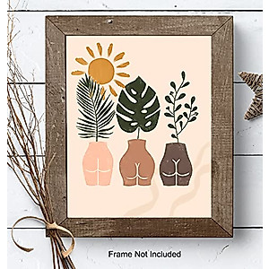 Mid-century modern Bathroom Decor - Aesthetics Modern art - Powder room Contemporary art - Bathroom Wall Decor for Women - Woman Buttocks Wall Art decoration - Modern Bathroom Wall Art Poster 8x10