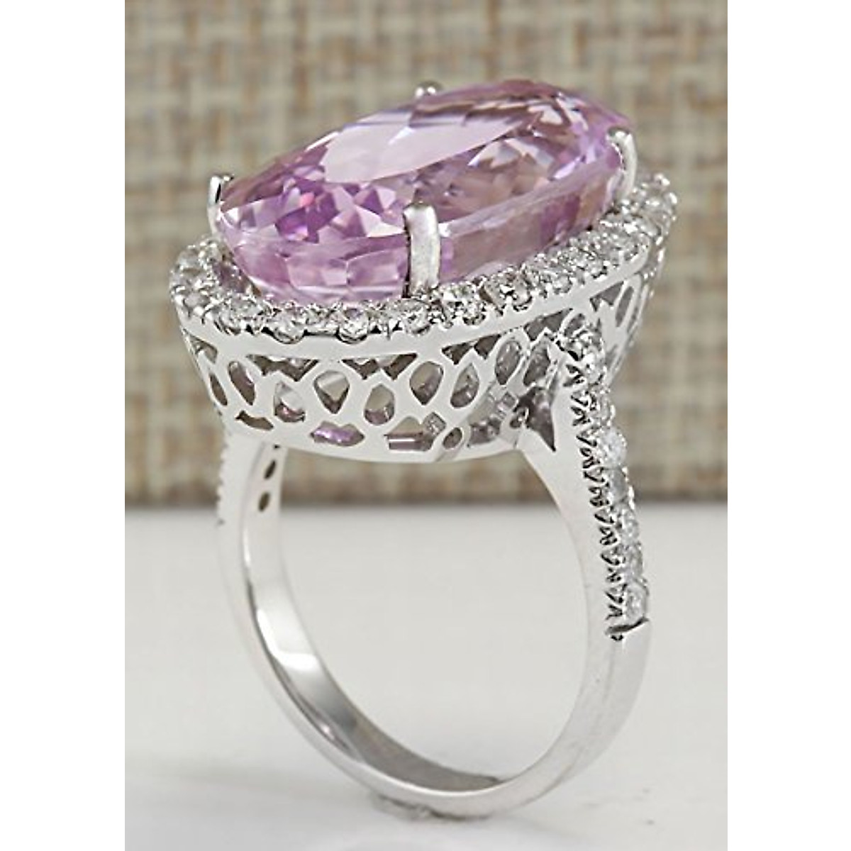 Promsup Women Fashion 925 Sterling Silver Pink Kunzite Ring Engagement Jewelry Size 6-10 (8)