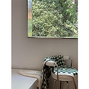 Checkered Hand Towels Minimalist Checkerboard Fingertip Towels Bath Towel Set for Bathroom Dorm Teens (Hand Towels, Green)