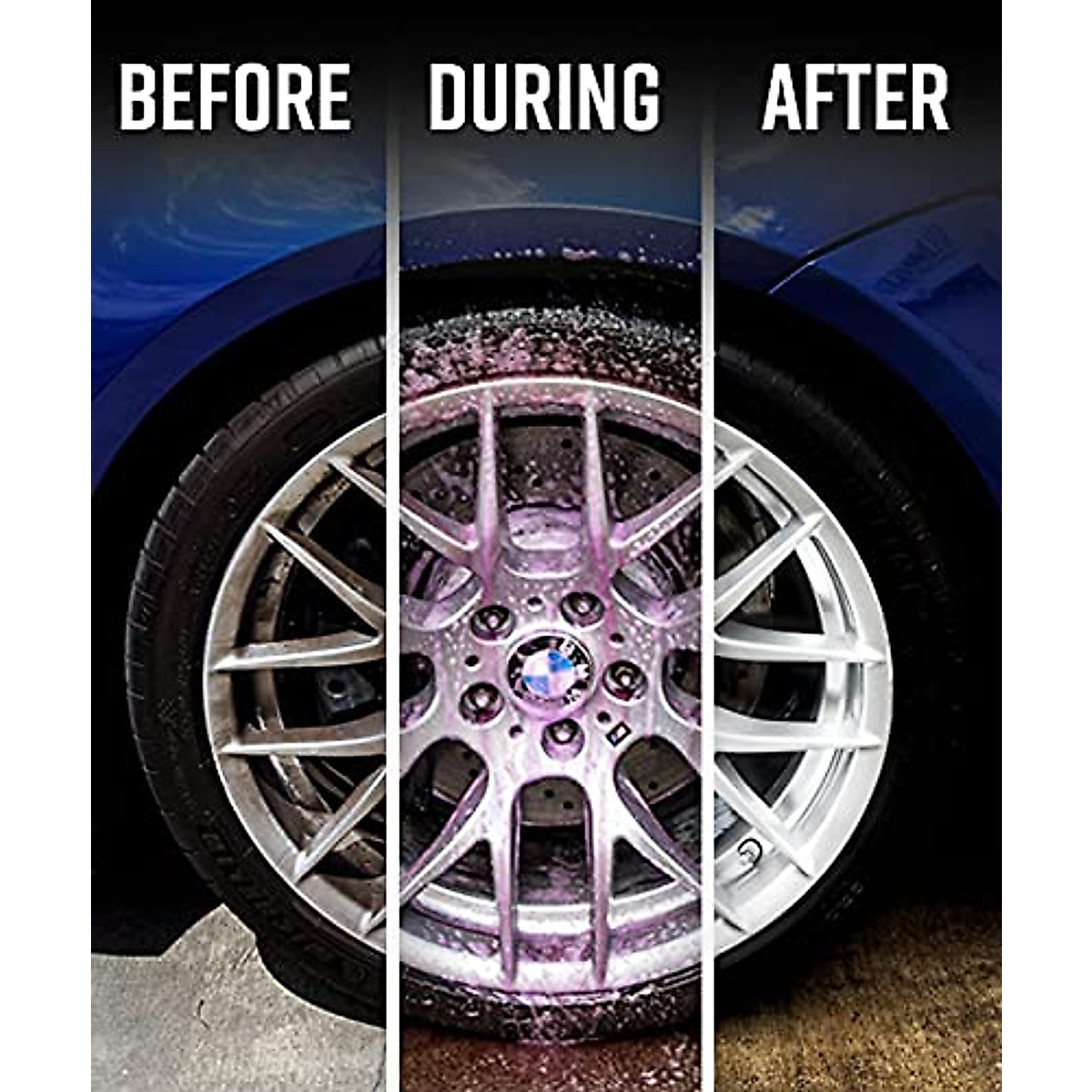 Adam's Wheel & Tire Cleaner Bundle - A Chemical Formula That Combines Our Wheel Cleaner & Tire & Rubber Into an All in One Formula - Works On Alloy Chrome Aluminum Clear-Coated Painted Rims