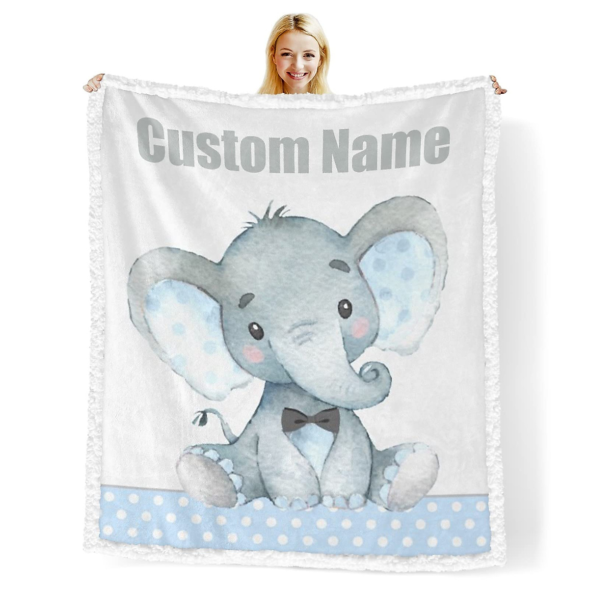 bonim Customized Baby Blanket with Name Personalized Baby Blanket Personalized Baby Blankets for Boys Best Gift for Baby Custom Throw Blanket for Couch/Bed 30"x40"